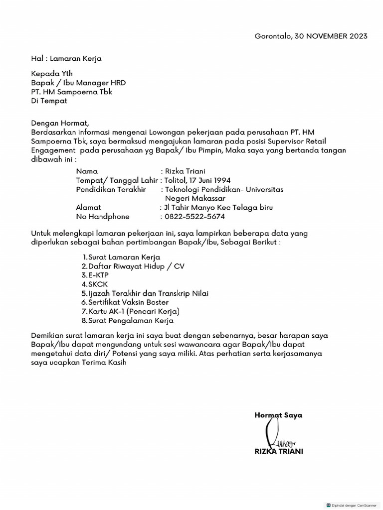 CV PT HM Sampoerna | PDF