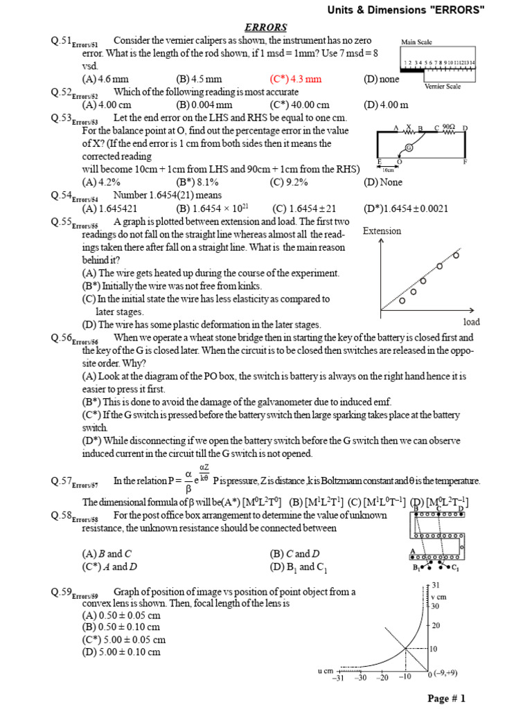 Errors - (51 To 100) | PDF | Significant Figures | Materials Science
