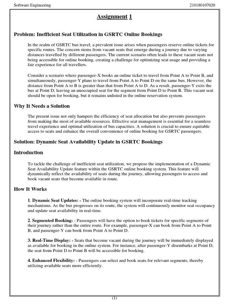 SE Assignment 1 | PDF | Computing