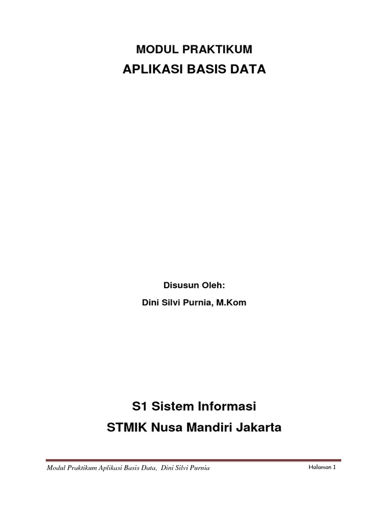 MODUL Aplikasi Basis Data Nuri | PDF