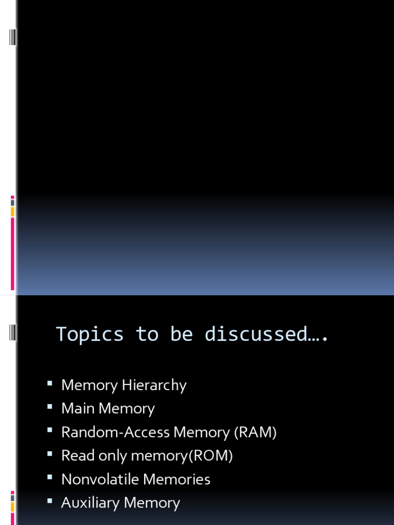Memory Hierarchy | PDF | Random Access Memory | Read Only Memory