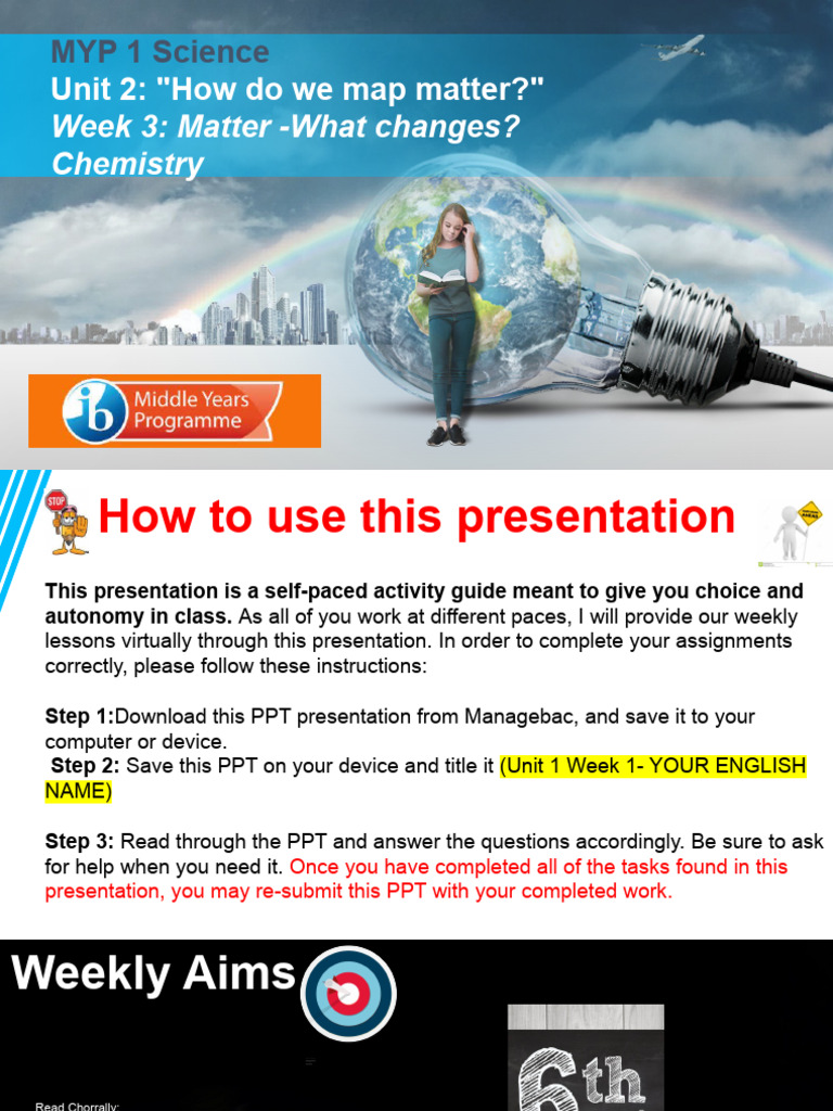 Exploring Properties of Matter in MYP1 | PDF | Gases | Liquids