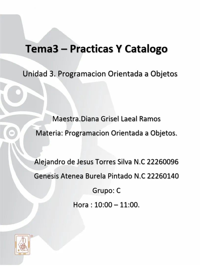 Prácticas Tema 3 | PDF | Constructor (Programación Orientada a Objetos) | Programación