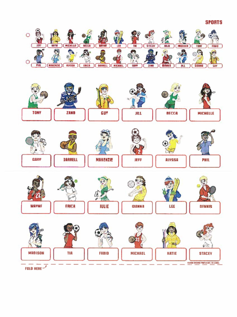Guess Who Sports Refill | PDF