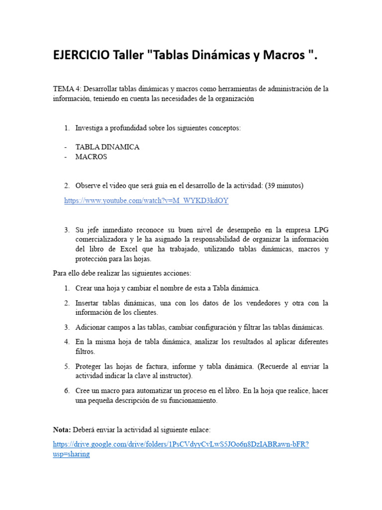 EJERCICIO Excel | PDF | Informática | Negocios