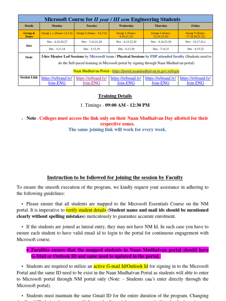 Student Training Schedule - Microsoft Essentials Course | PDF | Résumé | Linked In