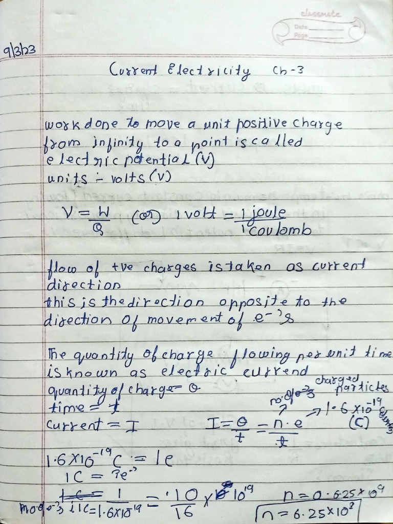 CH 3 Current Electricity-1 | PDF