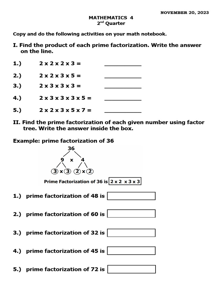 Grade 4 Math Worksheets: 2nd Quarter | PDF | Numbers | Naming Conventions