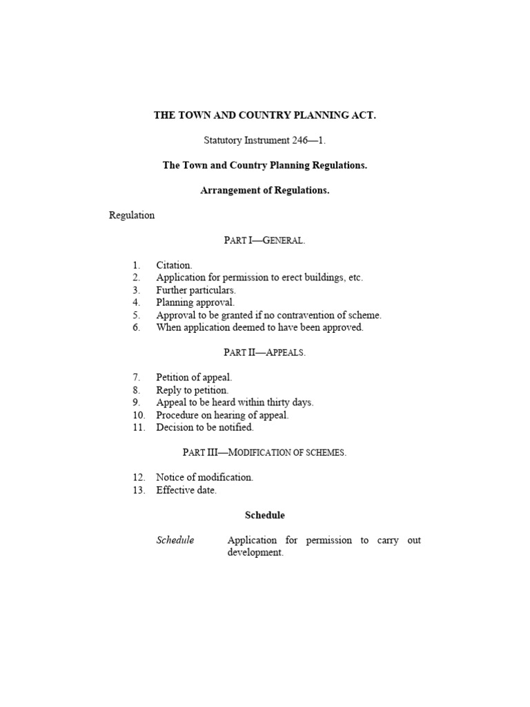 Town and Country Planning Regulations | PDF | Crimes | Crime & Violence