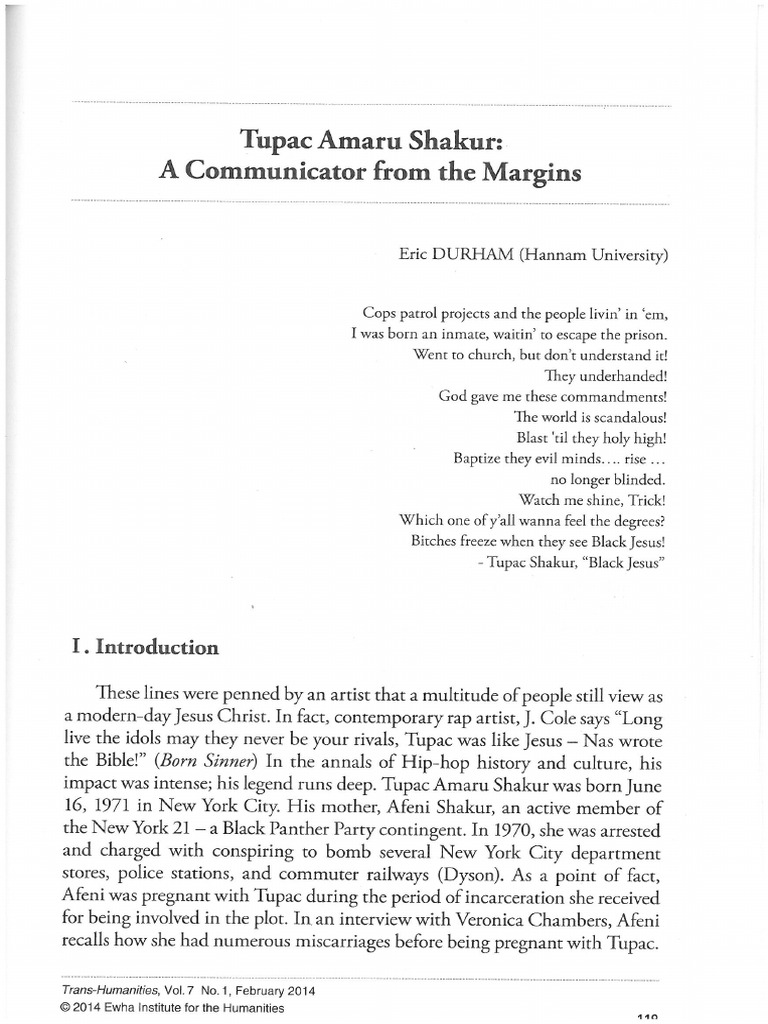 2pac Shakur-Margins | PDF