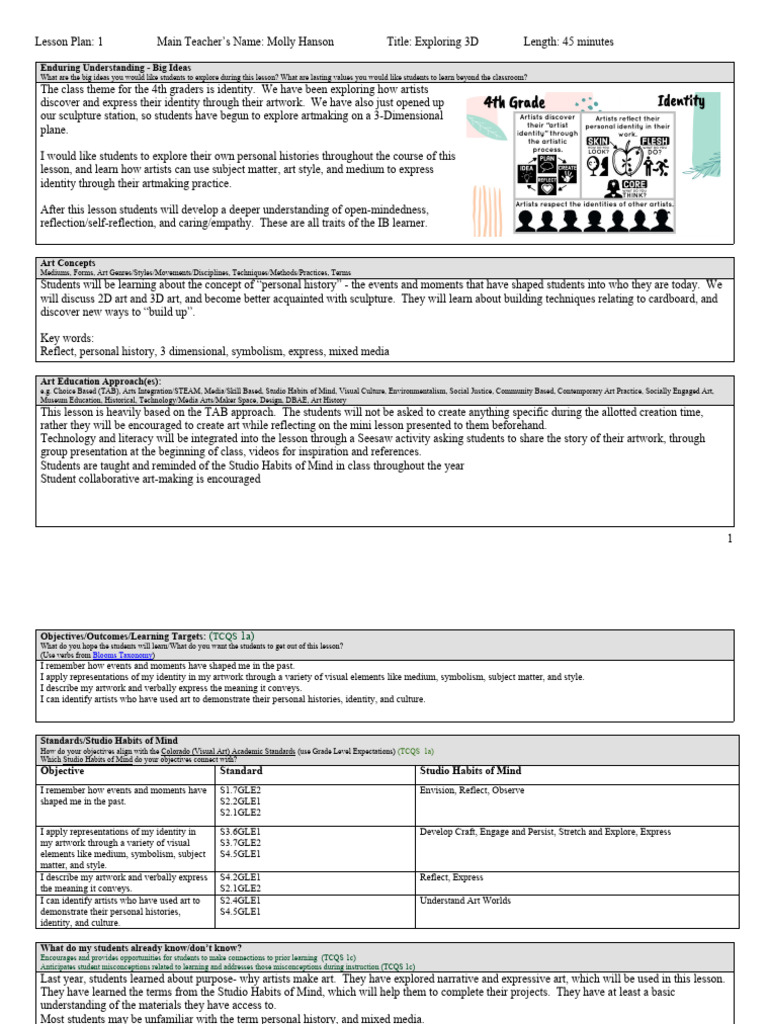 Lesson Plan 2 | PDF | Thought | Learning