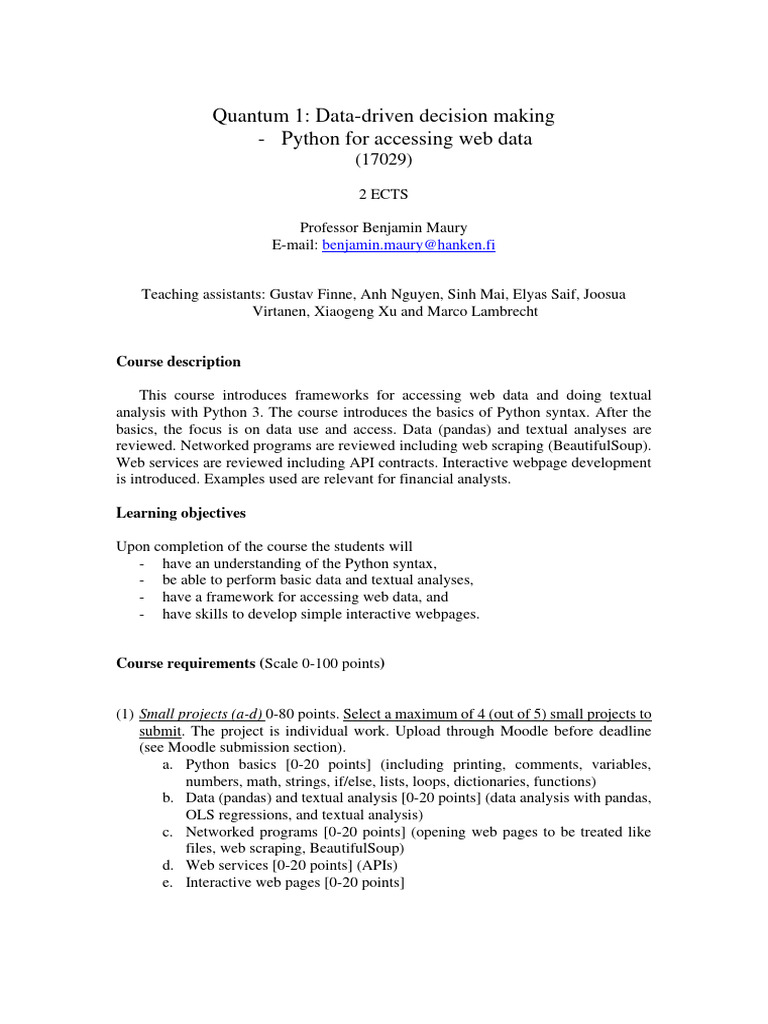 Quantum 1 Python For Web Data Withjava August26 Pdf Python 7350