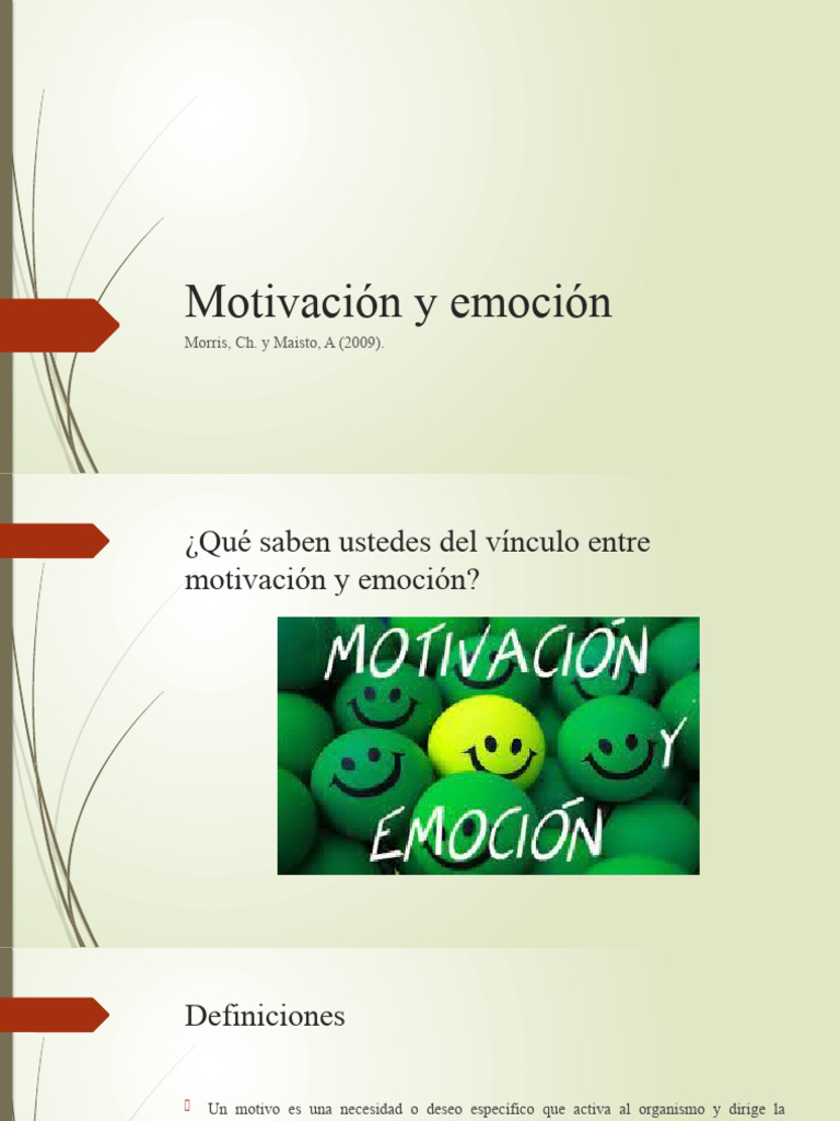 Motivación Y Emoción Pdf Las Emociones Motivación