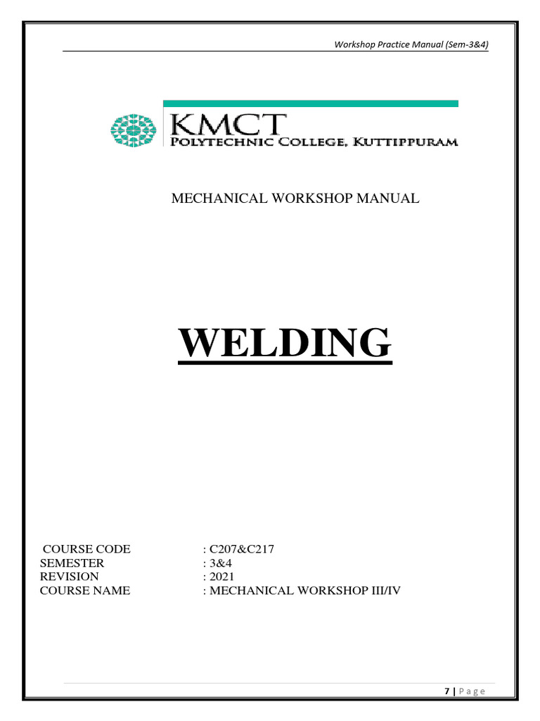 Welding 3&4 REV21 | PDF | Construction | Welding