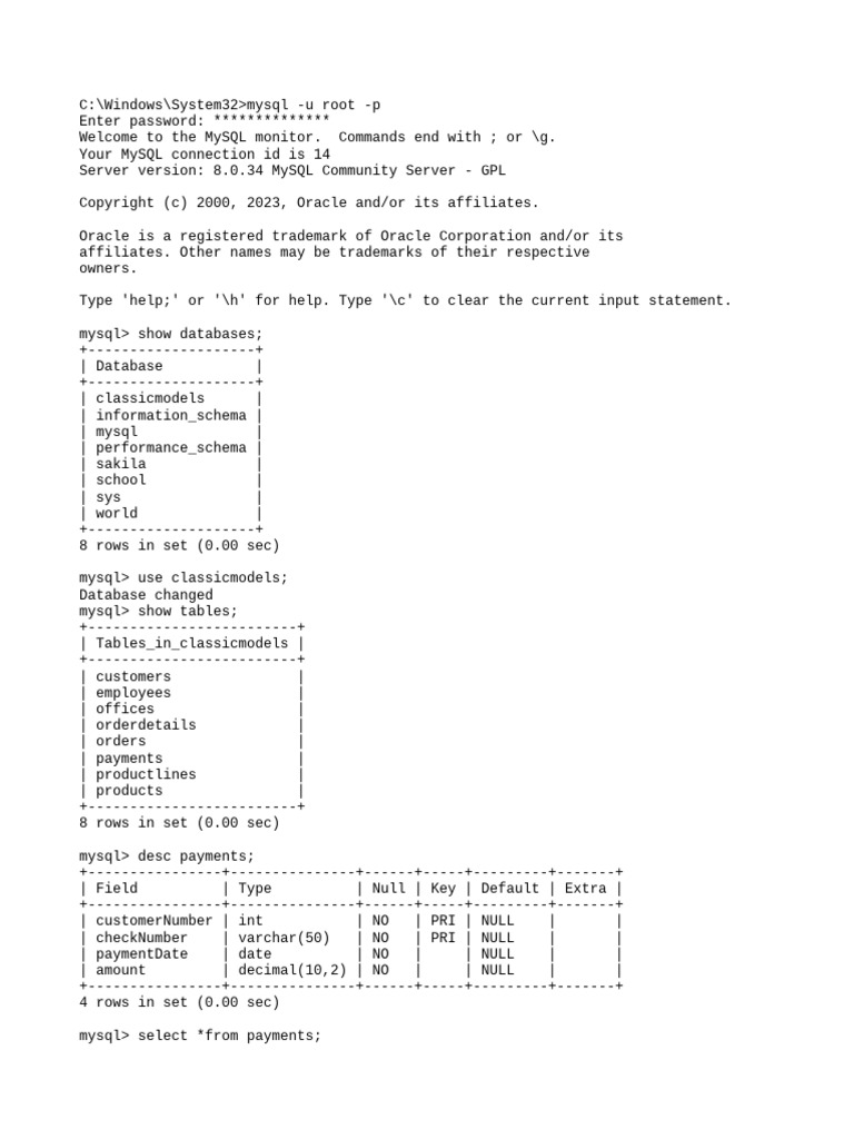 SQL Day 1.3 | PDF | My Sql | Information Technology