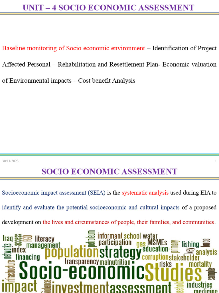 Socioeconomic Impact Assessment Overview | PDF | Environmental Impact ...
