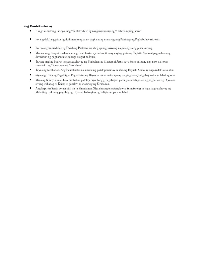Pentekoste | PDF