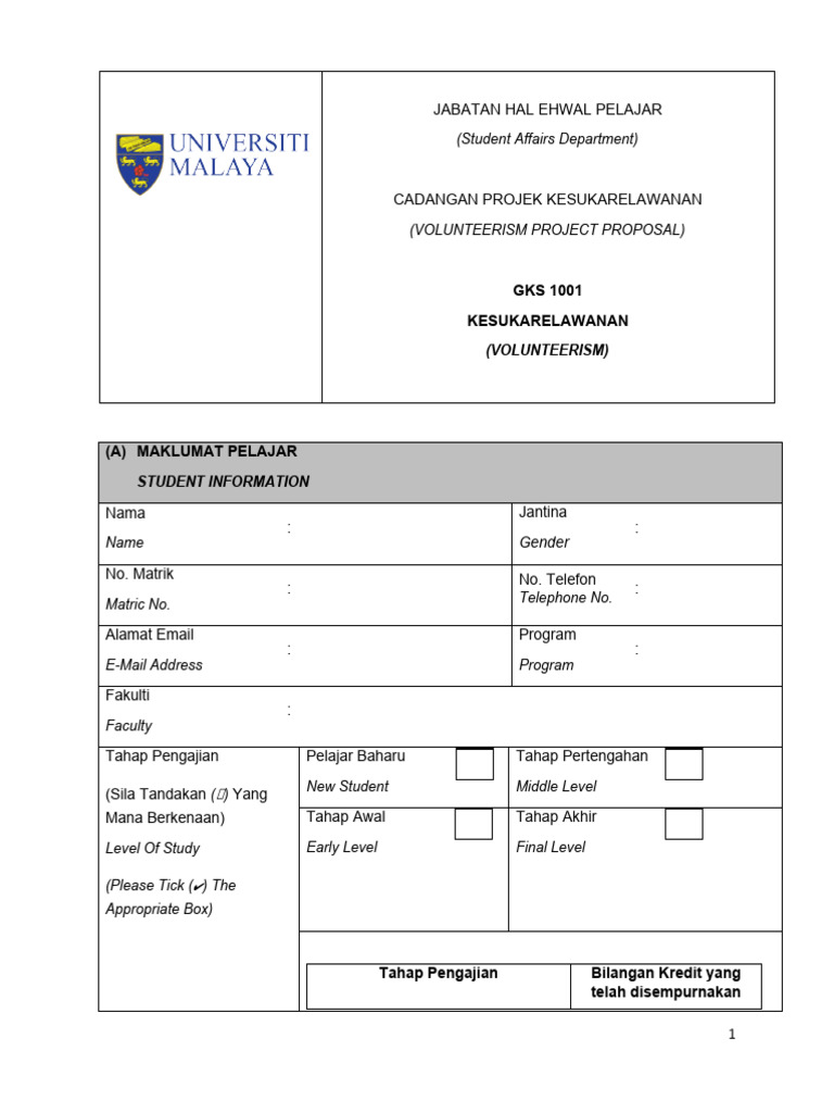 Volunteerism Project Proposal Guide | PDF
