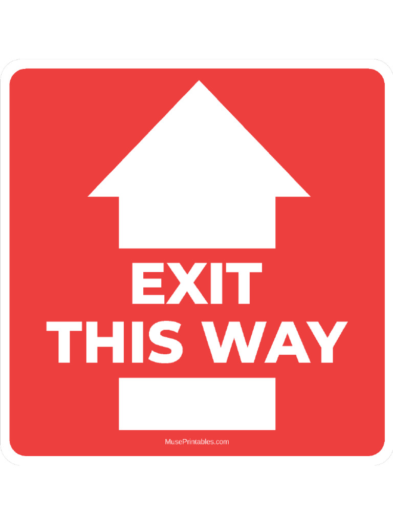 Exit This Way Up Arrow Sign Watermarked | PDF