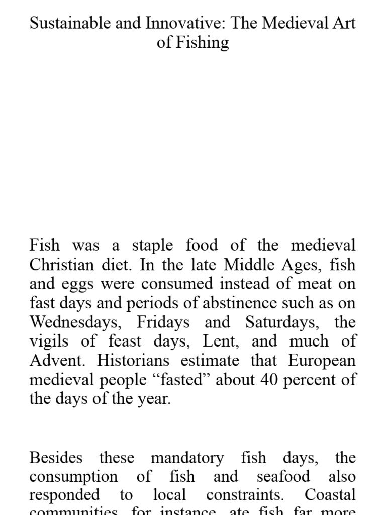 Medieval Fishing Practices and Techniques | PDF | Fish | Fish And Humans