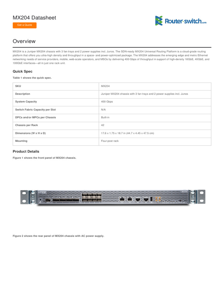 mx204 Datasheet | PDF | Information And Communications Technology ...