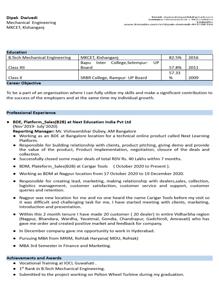 Dipak's Resume | PDF | Business Process | Business Economics