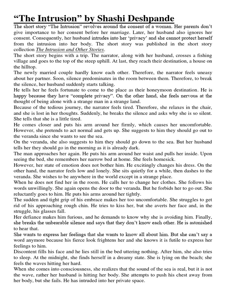 The Intrusion Pdf Intimate Relationships Mind