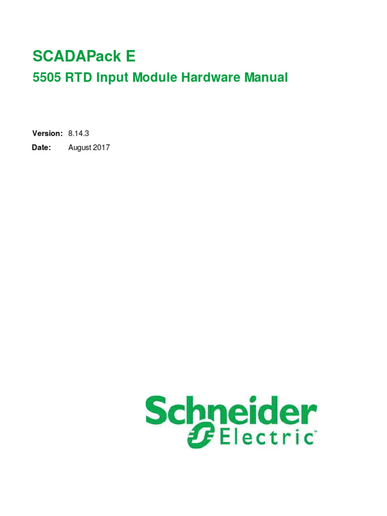 SCADAPack 5505 Hardware Manual | PDF | Power Supply | Programmable Logic Controller