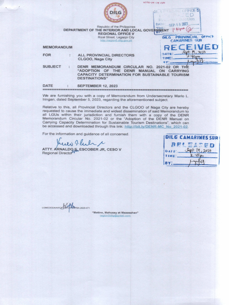 Denr Memorandum Circular No 2021-02 or The Adoption of The Denr Manual ...