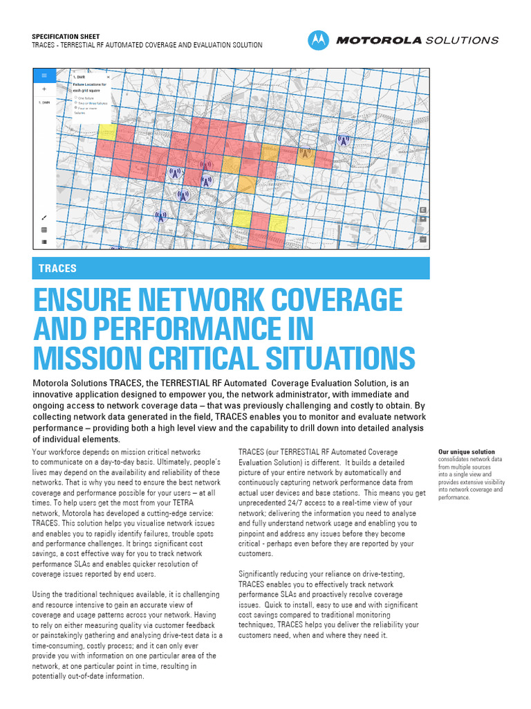 Traces Spec Sheet | PDF | Computer Network | Computing