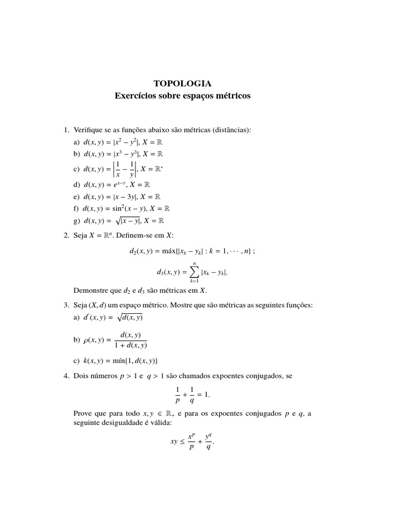Topologia 4 | PDF | Conjunto vazio (Matemática) | Topologia