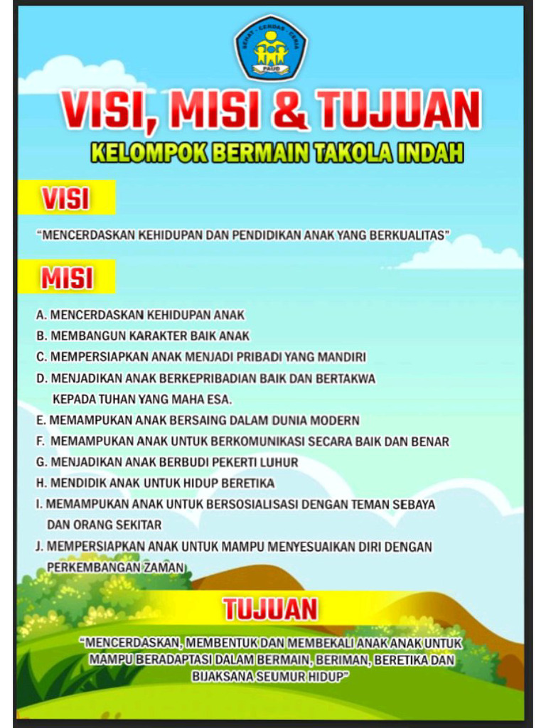 Visi Misi PAUD | PDF