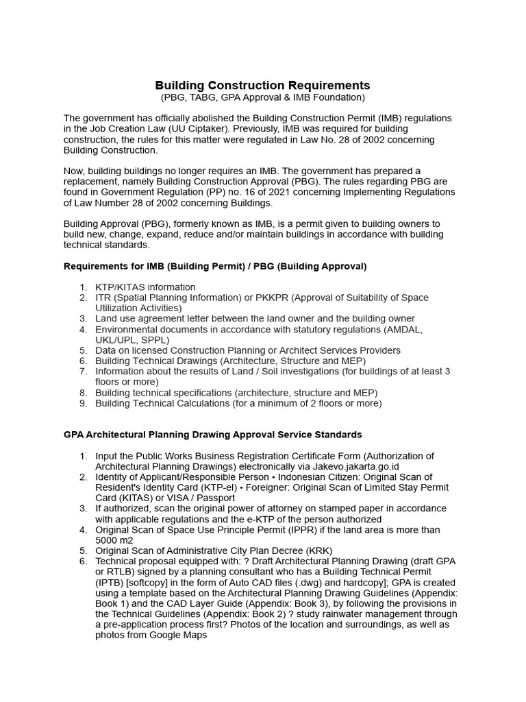 Building Construction Requirements | PDF | Identity Document