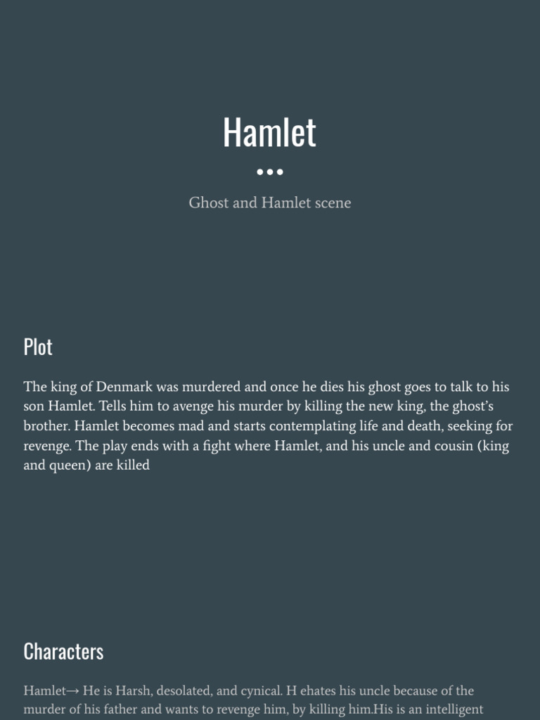 Hamlet Presentation Umberto | PDF | Hamlet