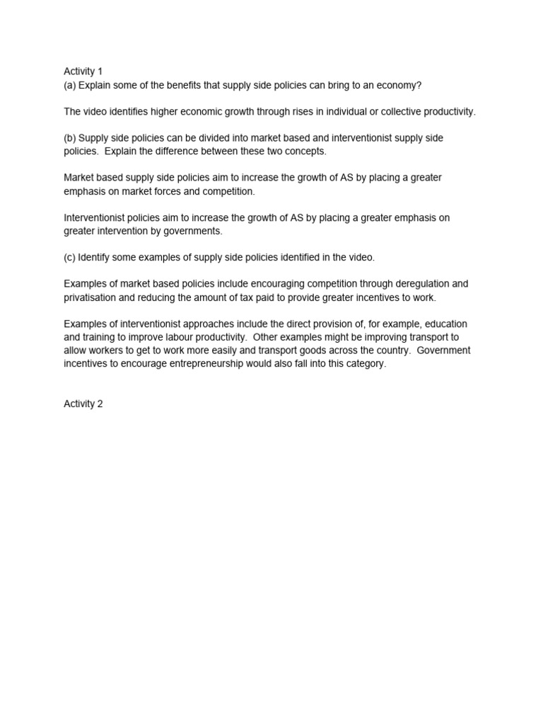 3.5.3.2 Worksheet Answers | PDF | Supply Side Economics | Economic Growth