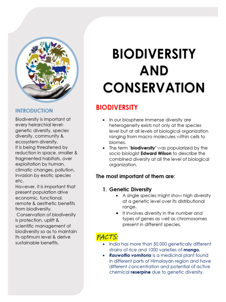 BIODIVERSITY and Conservation | PDF | Biodiversity | Conservation Biology