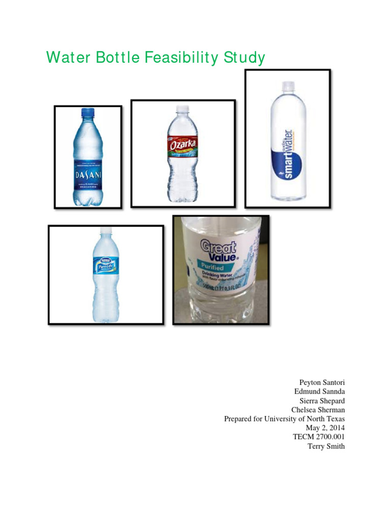 Feasibility Final | PDF | Bottled Water | Water