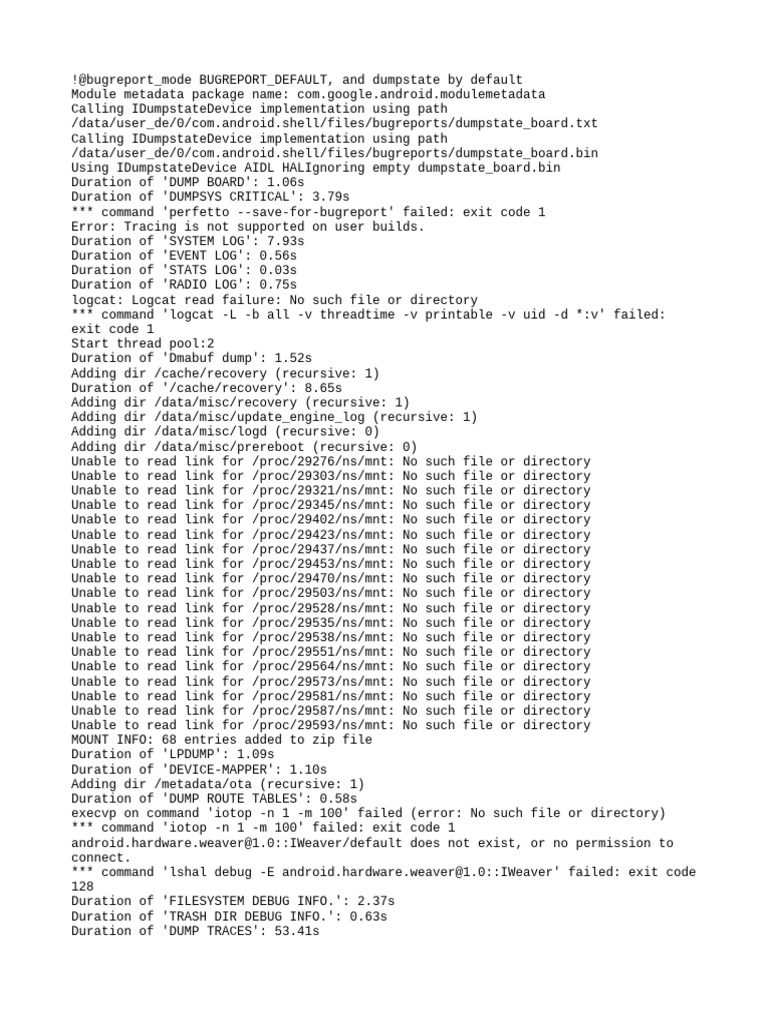 Dumpstate | PDF | Computer File | Zip (File Format)