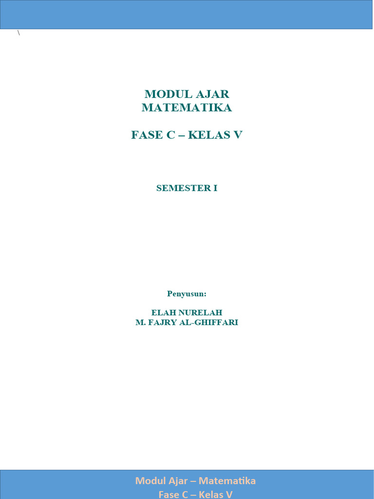 Ma - MTK Fase C Kelas 5 Ok - Erlg | PDF | Karier & Perkembangan | Sains & Matematika