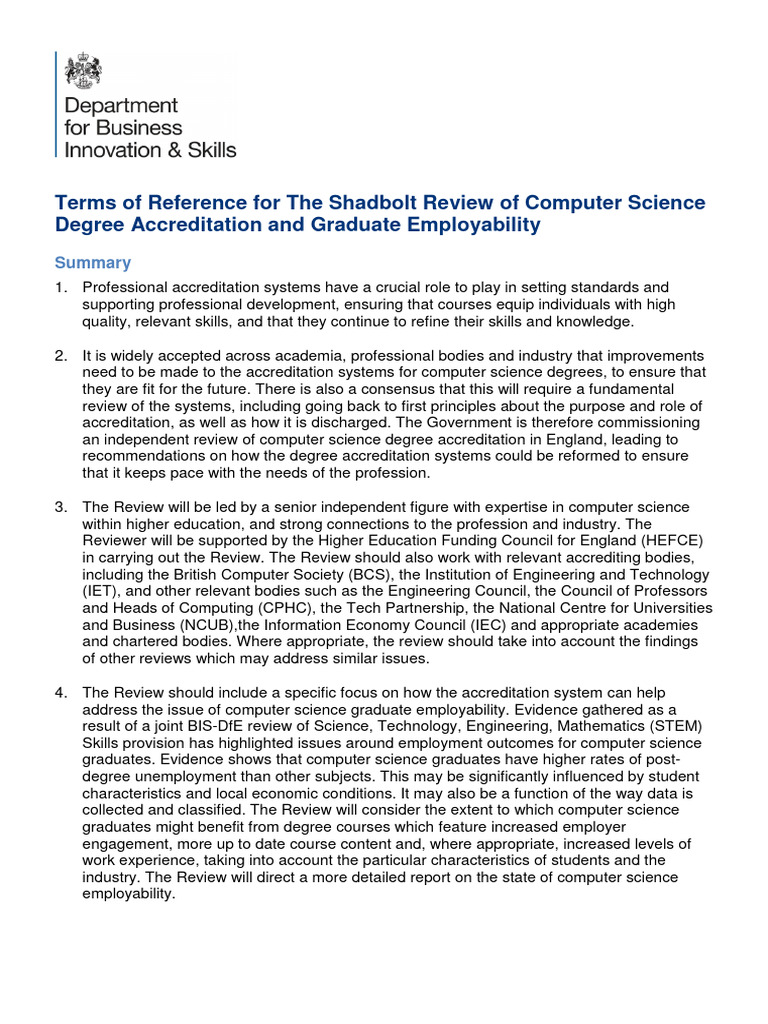 15 137 Shadbolt Review Computer Science Degrees Tor | PDF | Science, Technology, Engineering ...