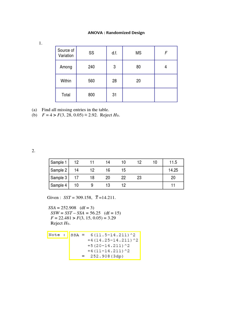 05 Anova A | PDF | Evaluation Methods | Data Analysis