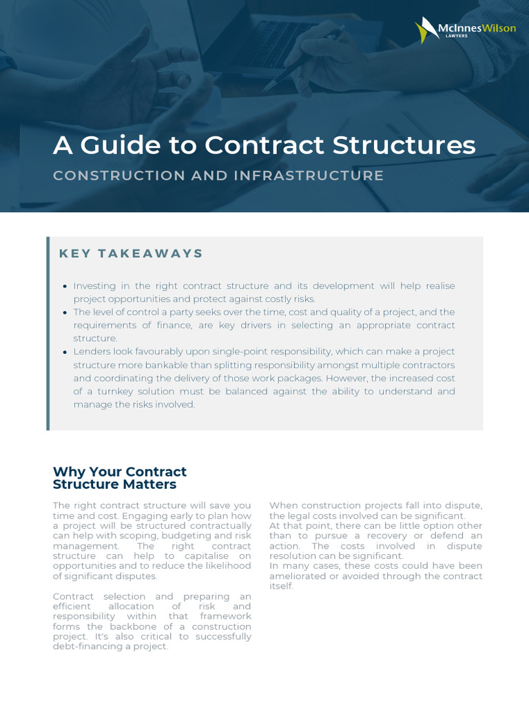 Construction Contract Structures Guide | PDF | Construction Management ...