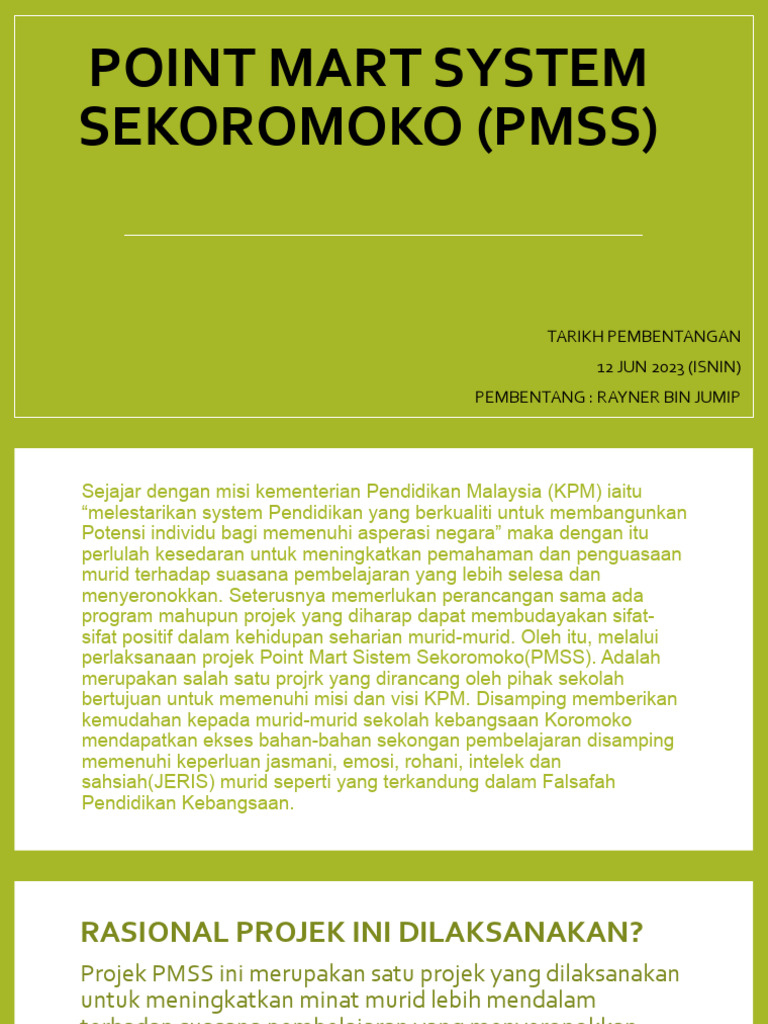 Point Mart System Sekoromoko (PMSS) | PDF