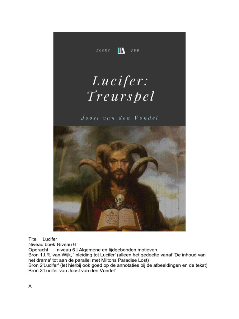 Fictiedossier - Boek 7 - Lucifer | PDF