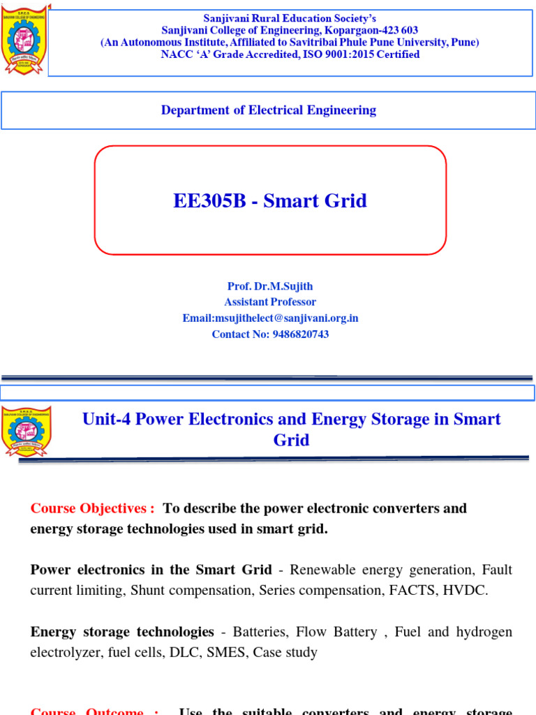 Unit - 4 - Power Electronics and Energy Storage in Smart Grid | PDF | Photovoltaic System | High ...