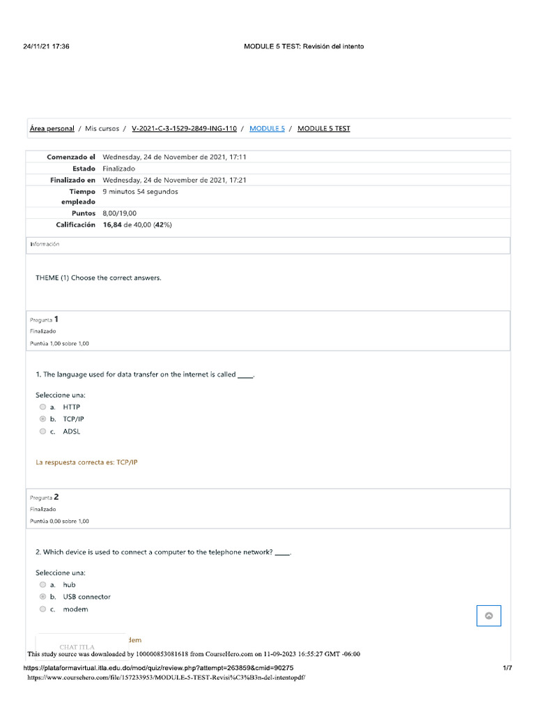 Module 5 - Test | PDF
