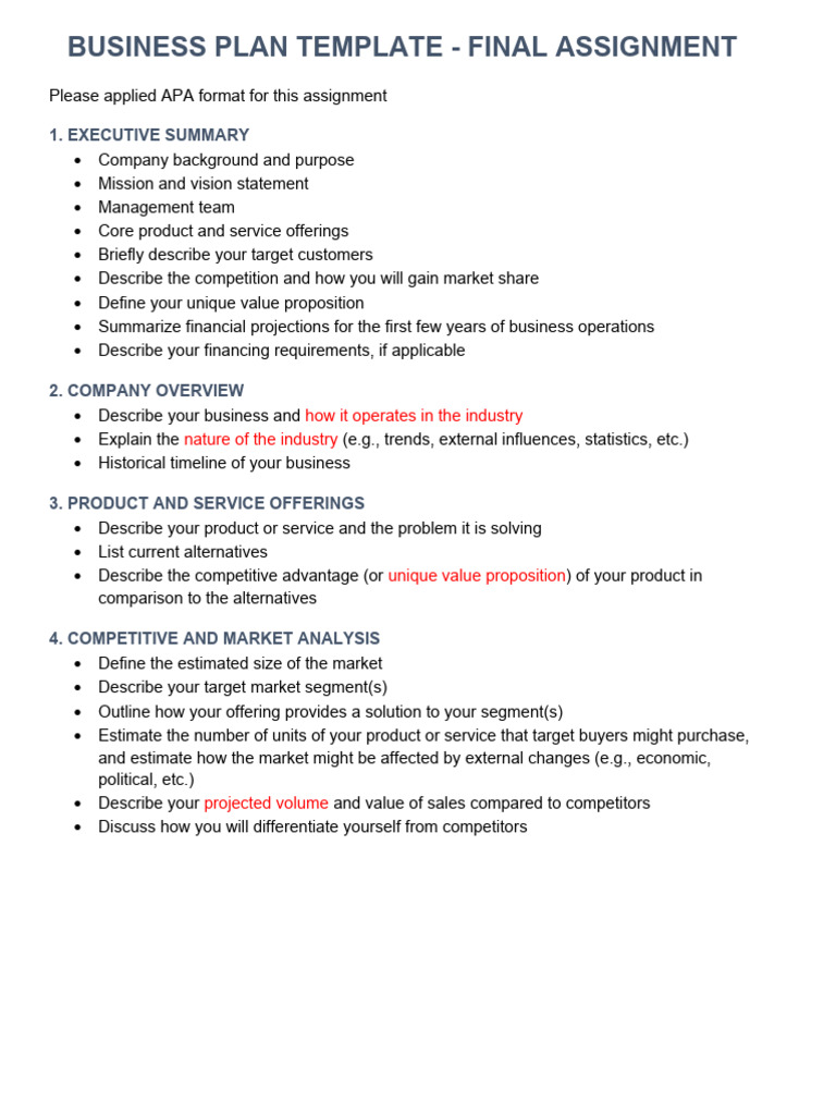 Business Plan Template | PDF | Market (Economics) | Marketing