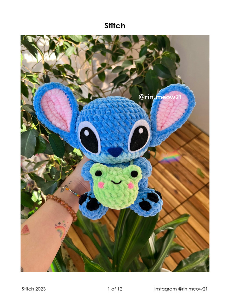 Crochet Pattern for Stitch 2023 | PDF | Crochet | Yarn