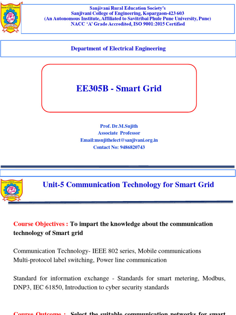 Unit-5 Communication Technology For Smart Grid | PDF | Computer Network ...