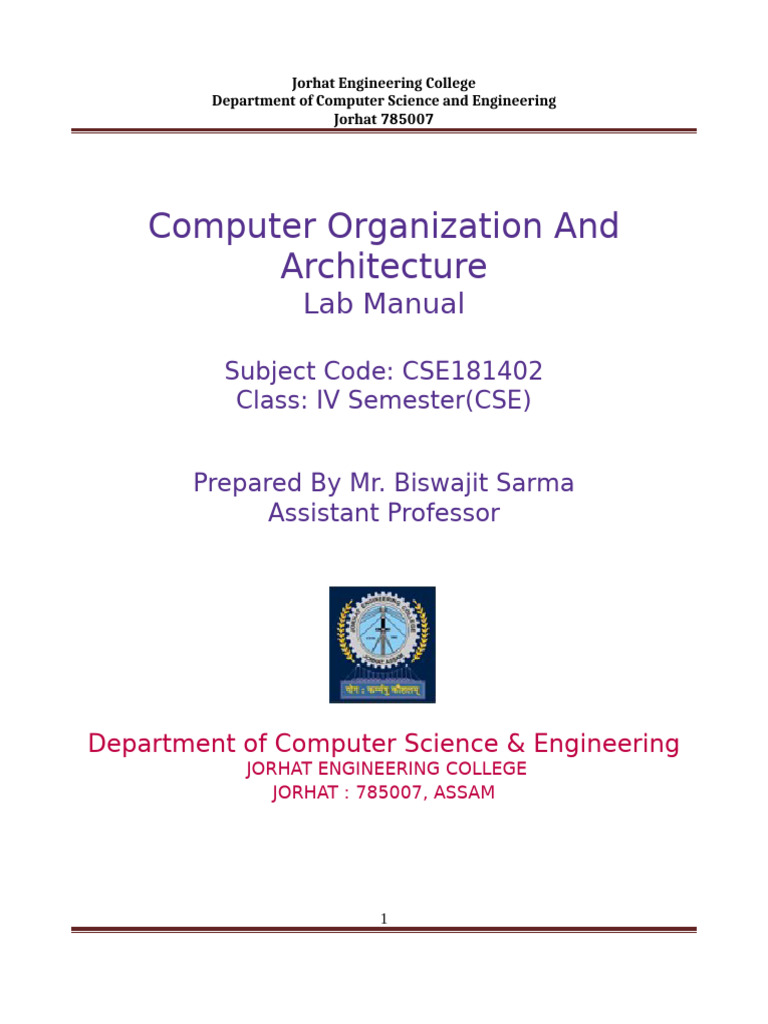 COA Manual | PDF | Engineering | Science